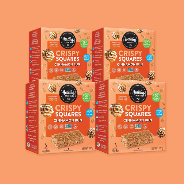 Cinnamon Bun Crispy Squares - Healthy Crunch